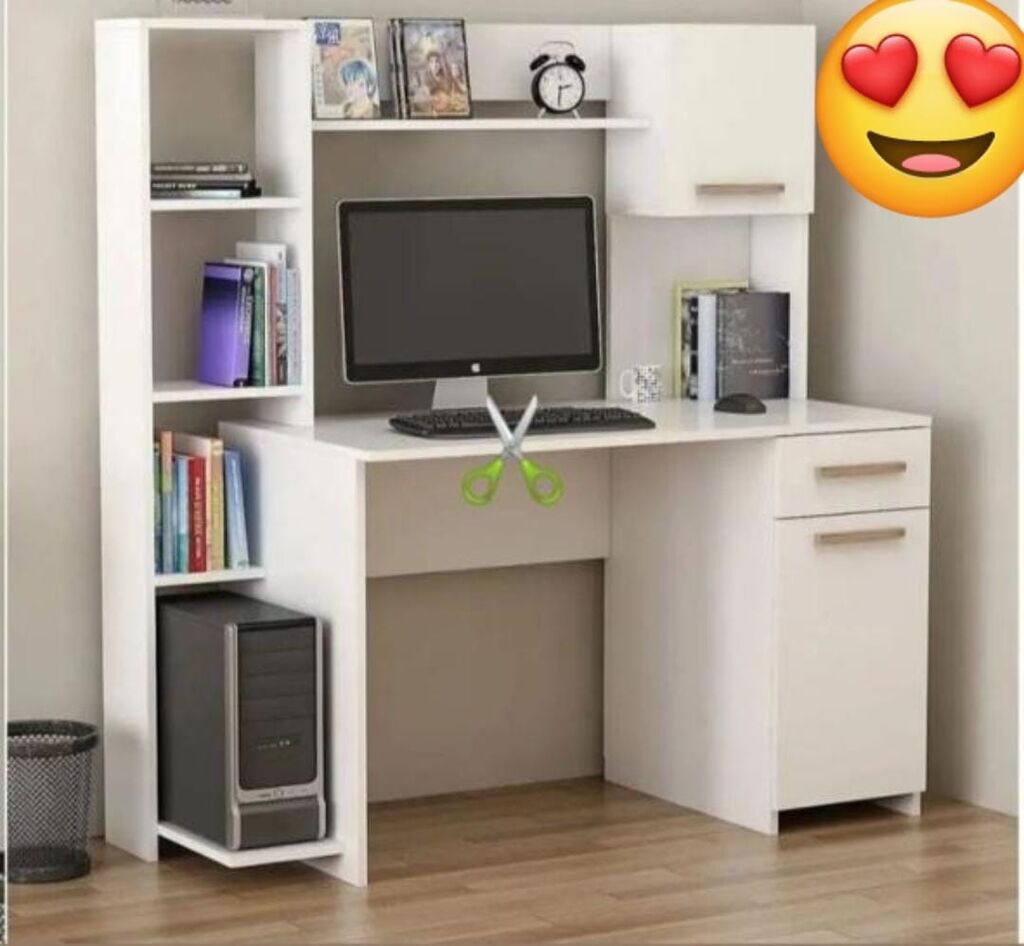 Düz masa, Stulsuz, Polkalı, Siyirməli, İran, MDF - MEBELSHOP.AZ